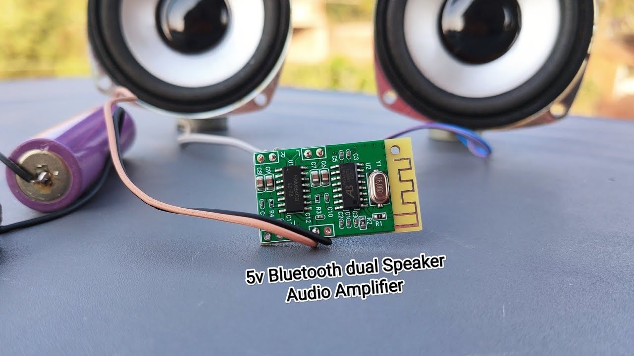 5v Bluetooth Audio Amplifier Board wiring and Sound test - YouTube