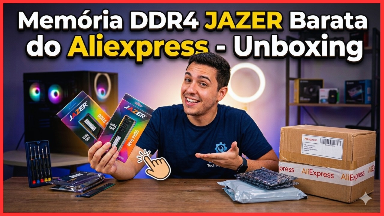 Memória DDR4 JAZER Barata do Aliexpress - Unboxing - YouTube