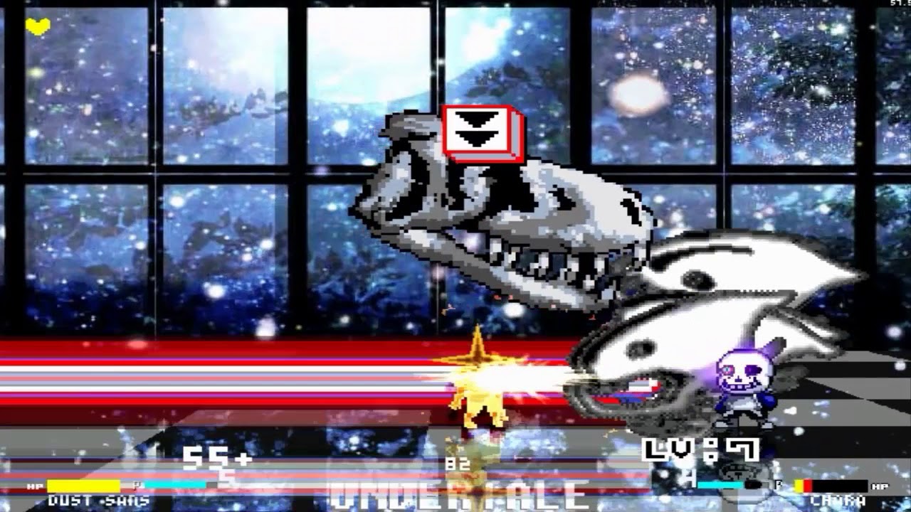 Mugen: Dust sans Vs Chara - YouTube