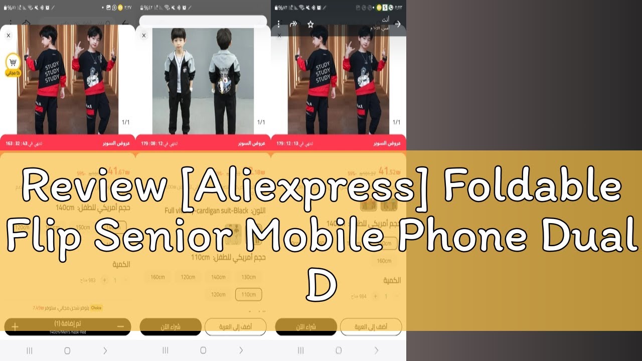 Review [Aliexpress] Foldable Flip Senior Mobile Phone Dual Display ...