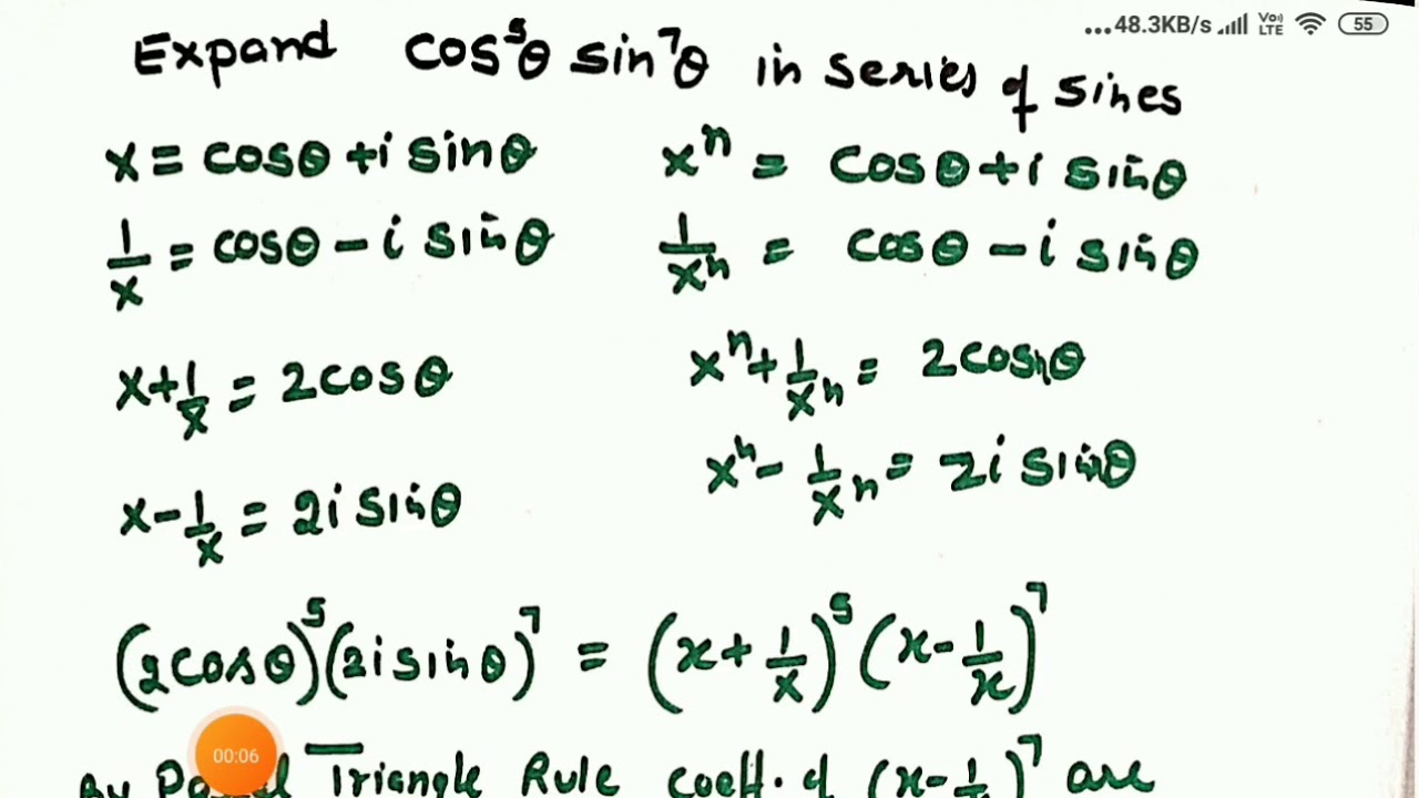 Expanding products of cosine and sines - YouTube