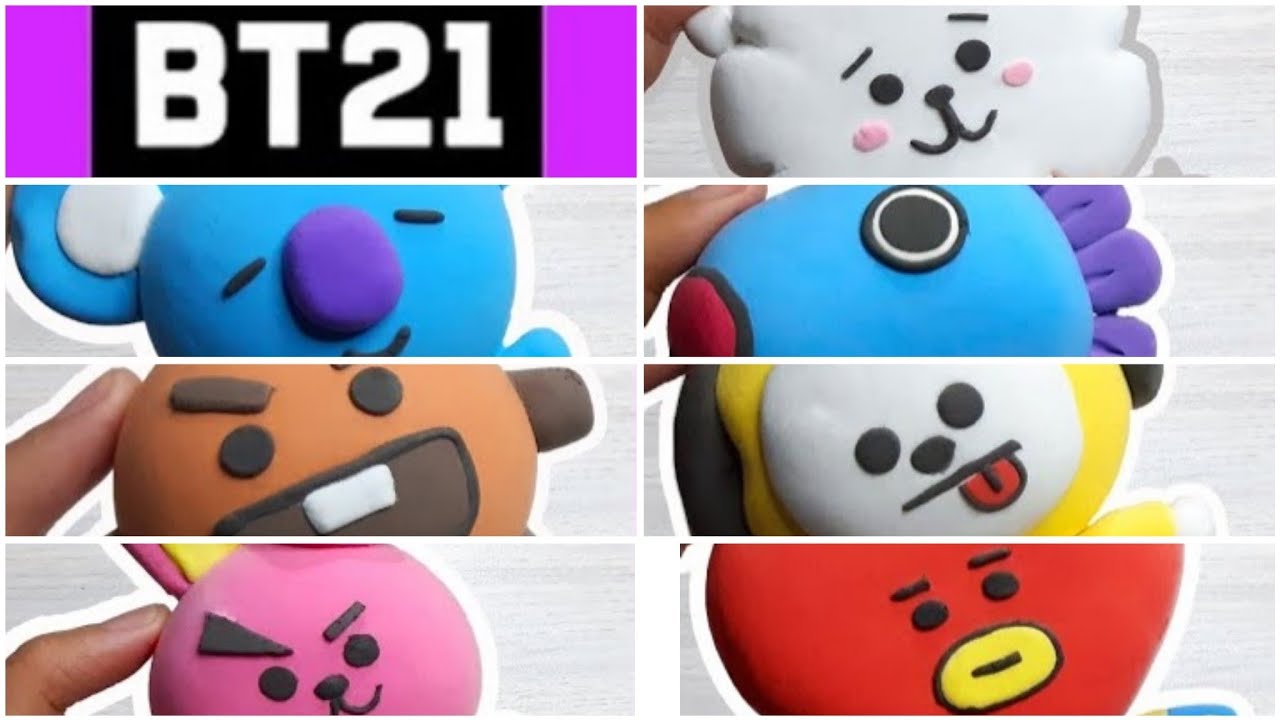 BT21 Clay Art Compilation - YouTube