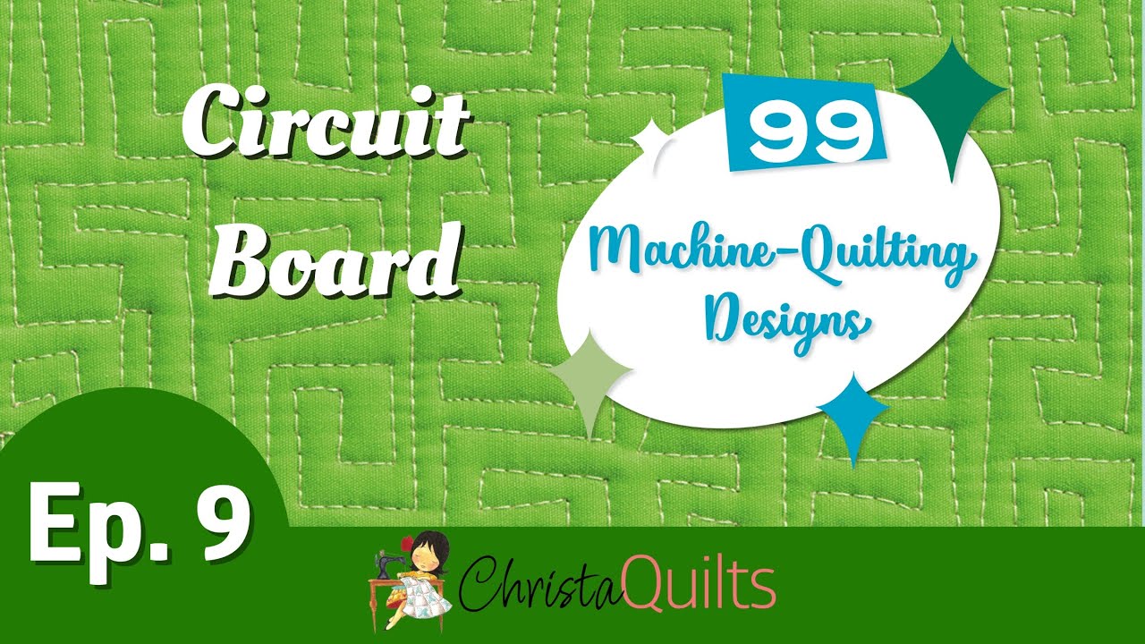 99 Designs Episode 9 - How to Free Motion Quilt Circuit Board - YouTube