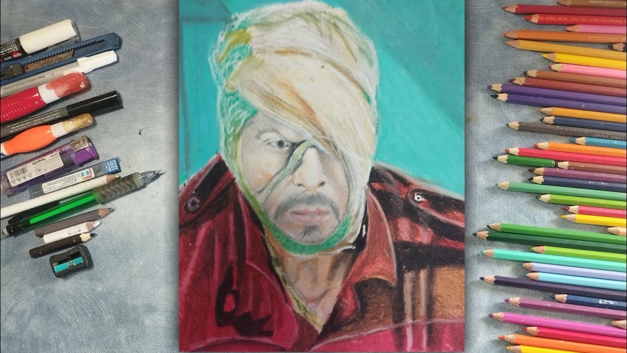 Jawan drawing srk part 3 /srk drawing part 3 - YouTube