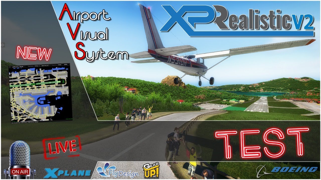 X- Plane 11 - TEST XP Realistic Pro V2 + NEW Airport Visual System ...