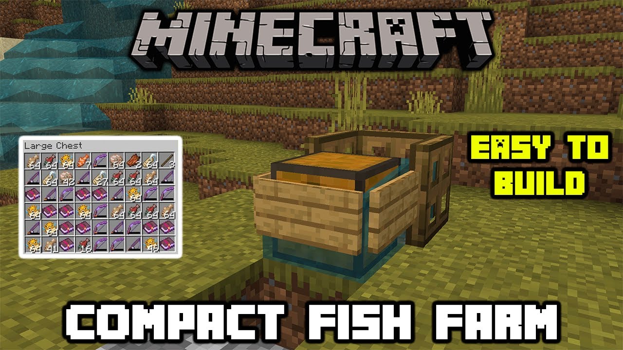 COMPACT FISH FARM TUTORIAL (1.19) | Minecraft Bedrock Edition - YouTube
