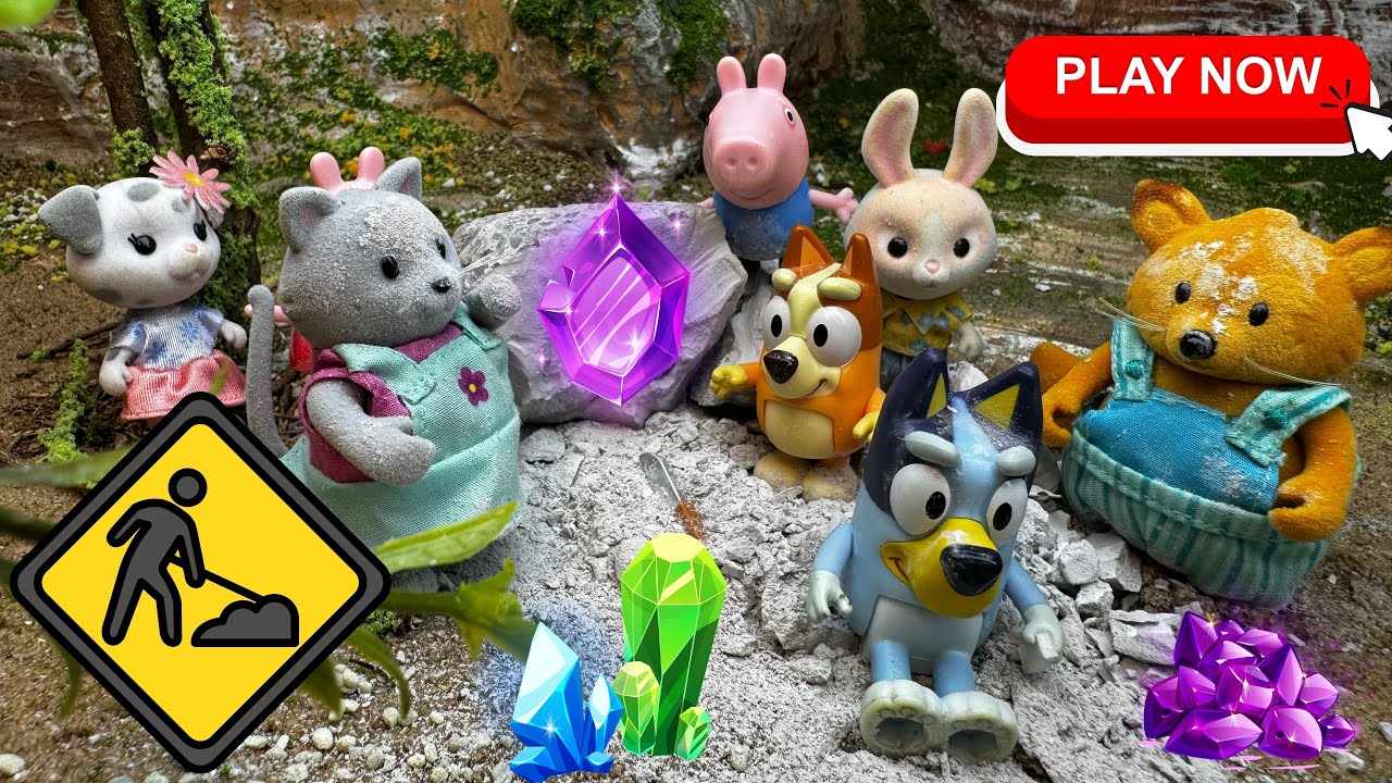 Bluey and Friends Play Dig for the Diamonds| Fun Adventure with Bluey ...