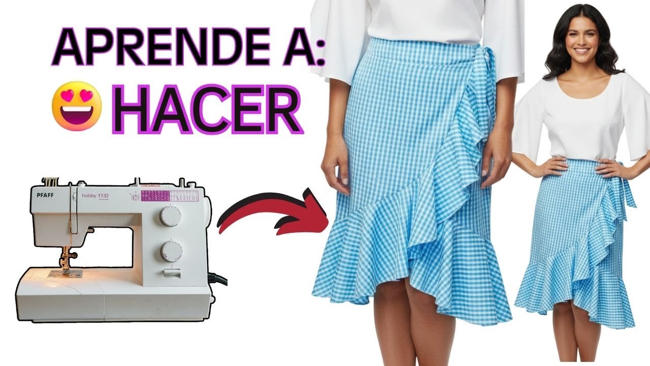 🔴CÓMO COSER La Falda cruzada con bolero (olan, pareo o envolvente)2da ...