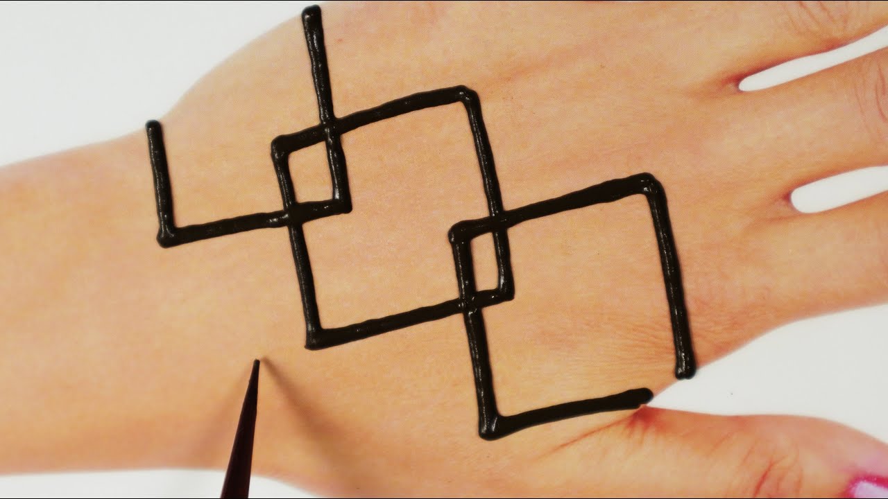 New Square Shape Mehndi Design - Arabic Style New Mehndi Design Back ...