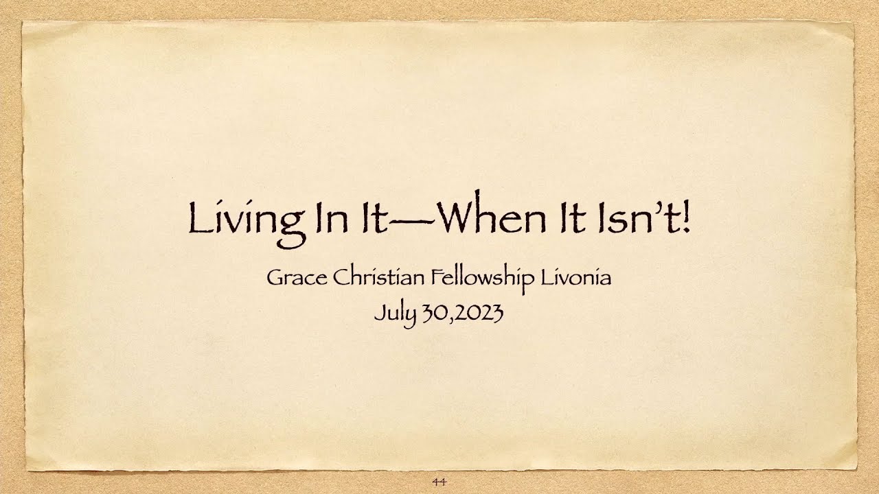 "Living In It -- When It Isn't" (Terry Altman) - YouTube