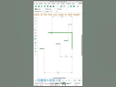 How to add length to a line #librecad #cad #freecad #design #tutorial #autocad - YouTube