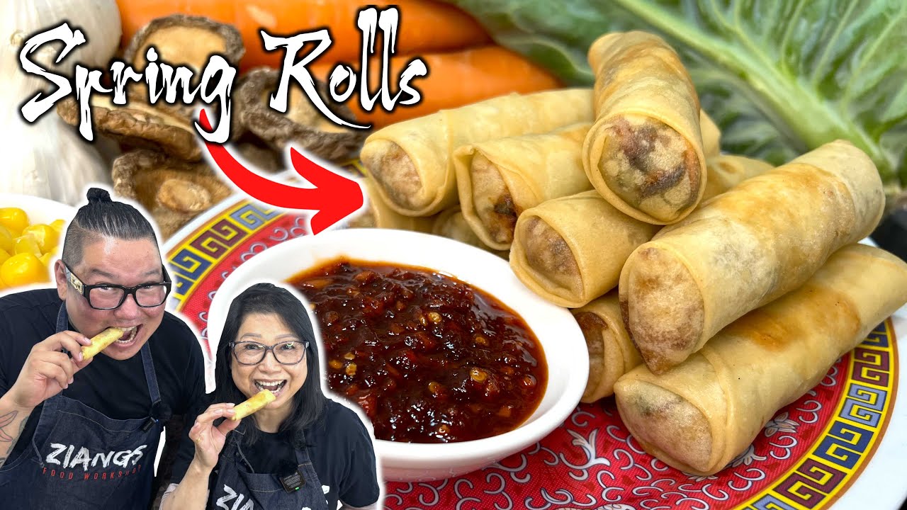 How Chinese Chefs make SPRING ROLLS and Sweet Chilli Sauce 🌶️ Mum and ...