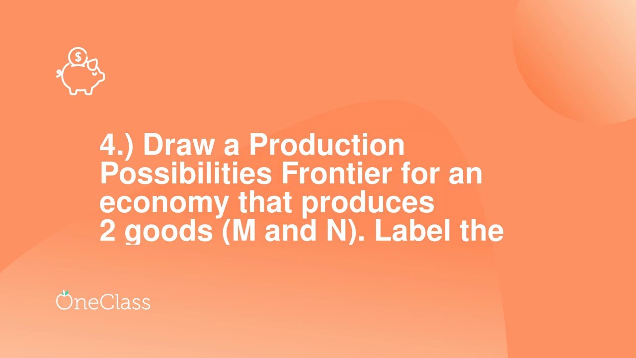 4 Draw a Production Possibilities Frontier for an economy that produces ...