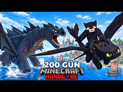 Hardcore Minecraft'ta  EJDERHANI NASIL EĞİTİRSİN Dünyasında 200 Gün Hayatta Kaldım!