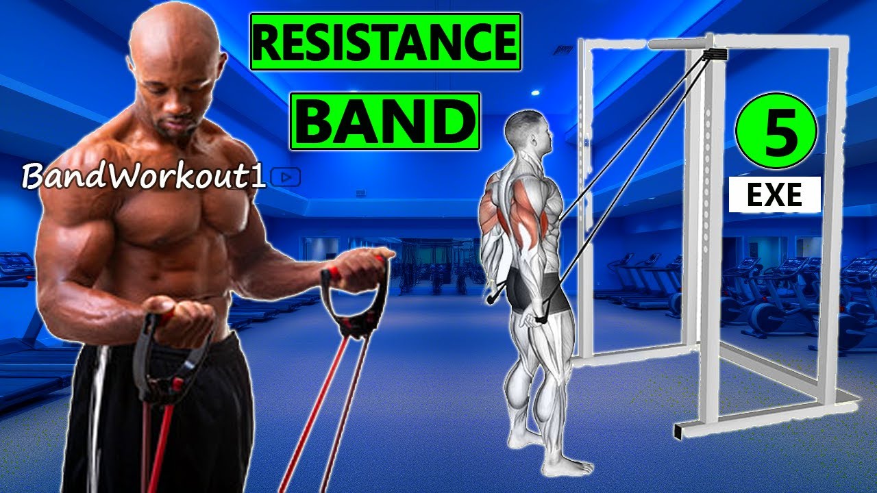 Resistance Band Workout at Home ( 5 EFFECTIVE EXERCISES ) Elastic Band ...
