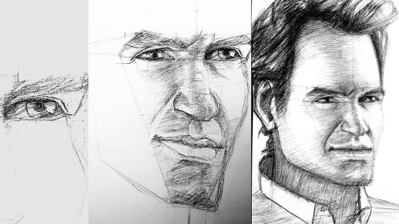 Divine face drawing step by step - YouTube