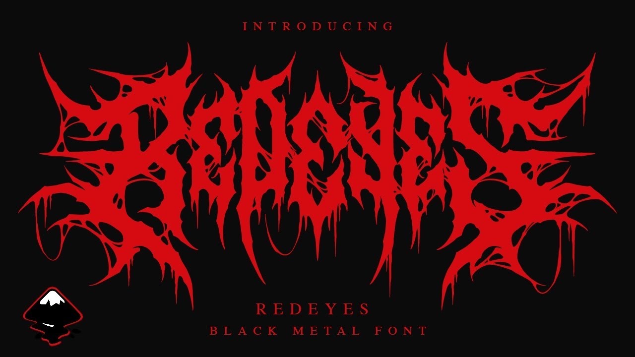 How to make Black Metal Logo using REDEYES (Font) in Inkscape - YouTube