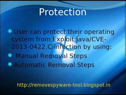 Uninstall Exploit:Java/CVE-2013-0422.C - How to uninstall Exploit:Java/CVE-2013-0422.C - YouTube