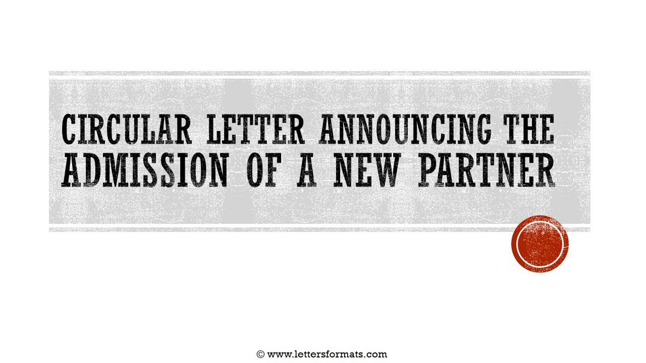 How to Write a Letter Introducing a New Business Partner - YouTube