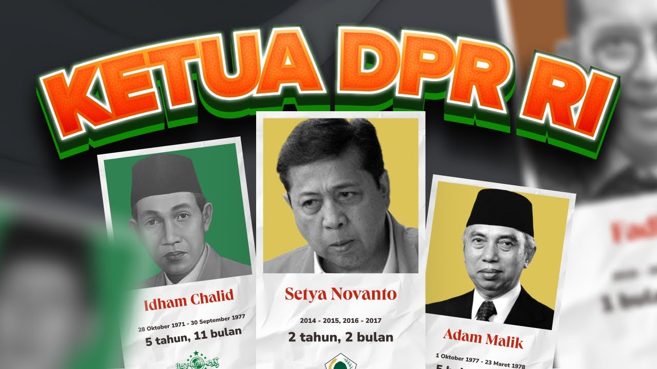 DAFTAR KETUA DPR RI DARI TAHUN KE TAHUN - YouTube