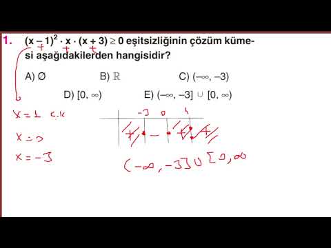 AYT FONKSİYONLAR II-Sayfa 94-Çarpım Durumundaki Fonksiyonları İçeren Eşitsizliklerin Çözümü
