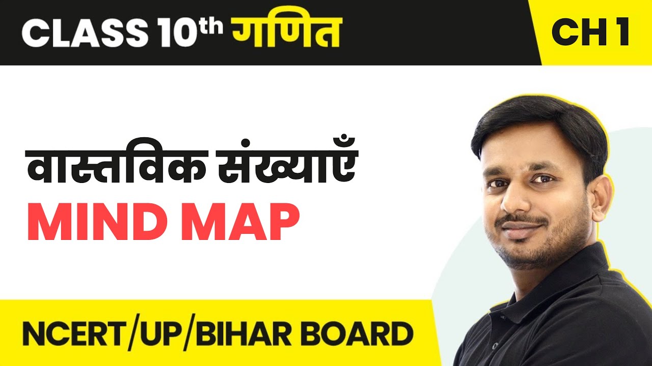 Real Numbers (वास्तविक संख्याएँ) - Mind Map | Class 10 Maths Chapter 1 ...