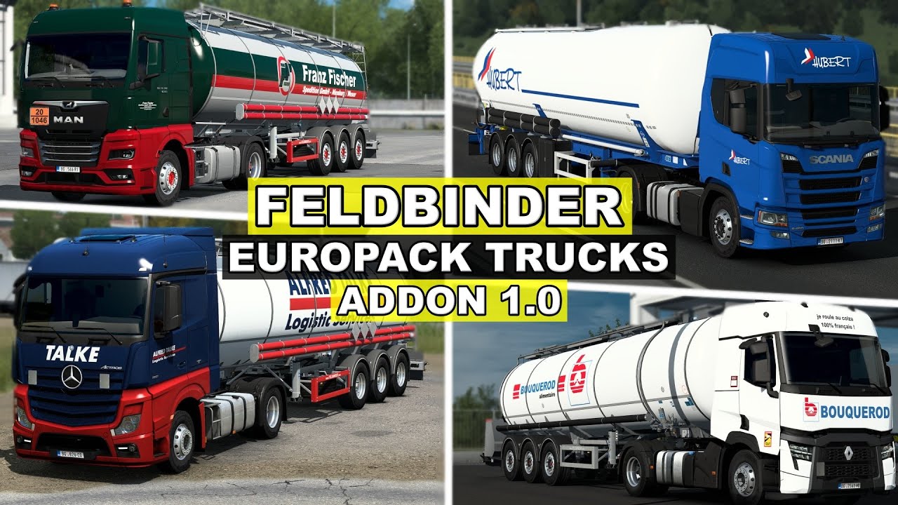 |ETS2 1.49| Feldbinder Europack Trucks Addon 1.0 - YouTube