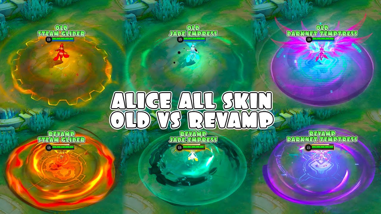 Alice ALL Revamp Skin VS OLD Skill Effects Comparison - YouTube