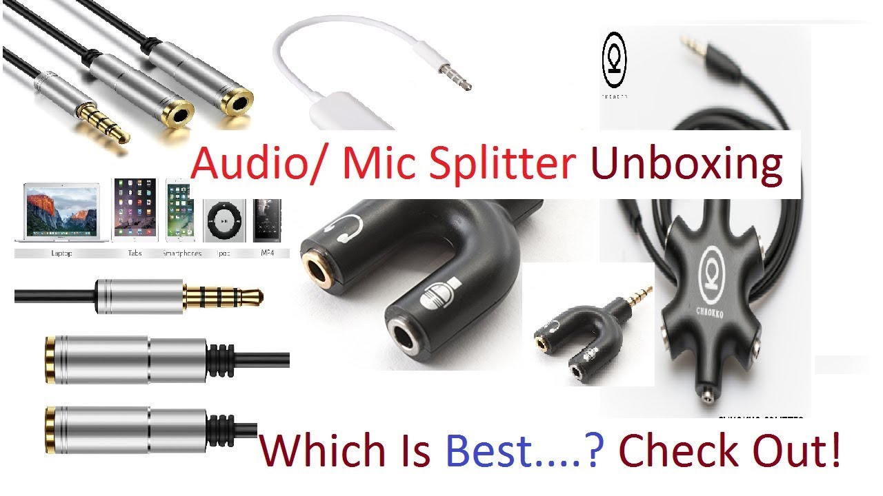 3.5mm Audio Mic Splitter Unboxing | How To Connect 2 EarPhones In 1 ...