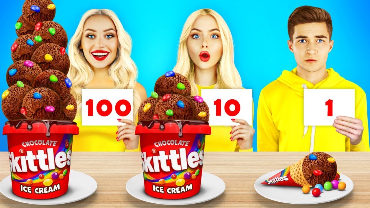 100 Layers of Food Challenge | Eating Only Chocolate for 24 Hours by ...