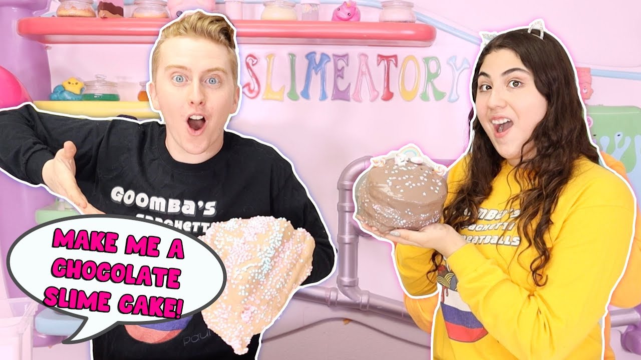 MAKE ME A SLIME CAKE CHALLENGE! Slime baking Slimeatory #575 - YouTube