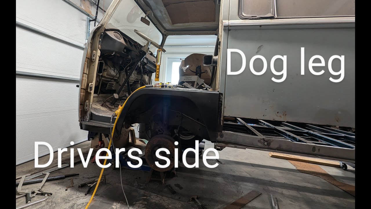 1969 VW Bus, drivers side dog leg removal and installation. - YouTube