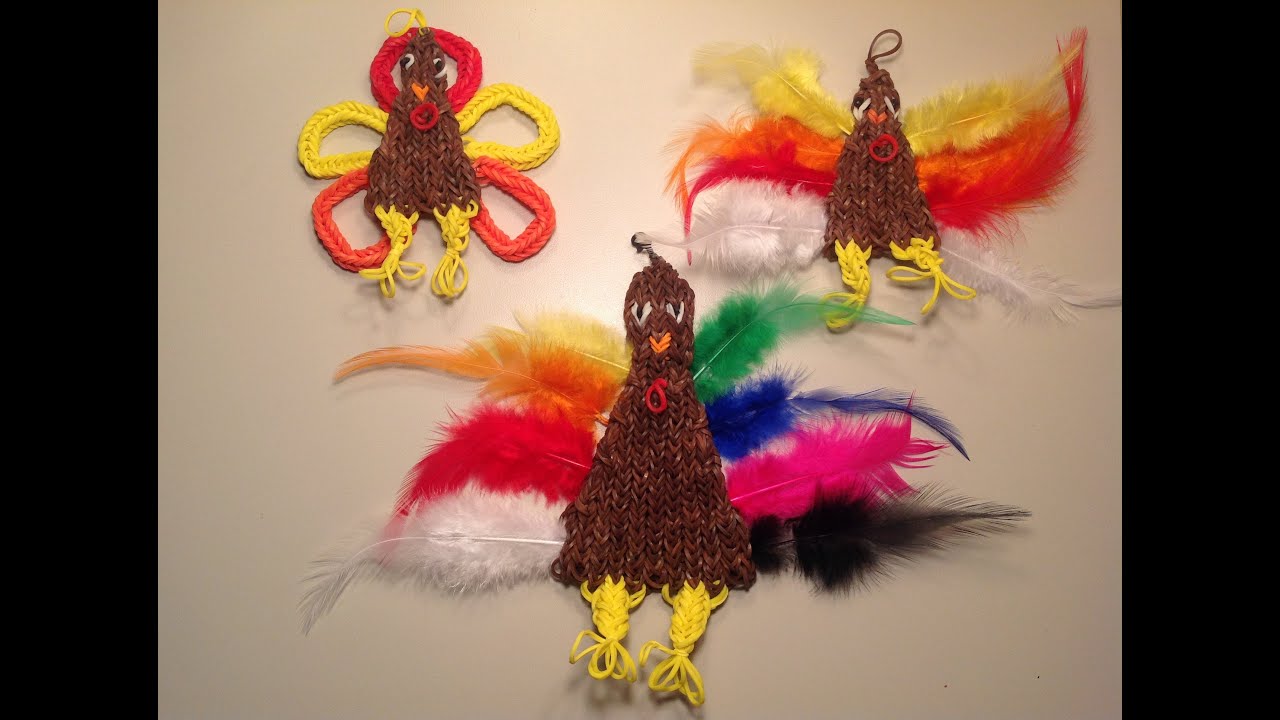 How To Make A Rainbow Loom Thanksgiving Turkey - Part 1 - Advanced ...