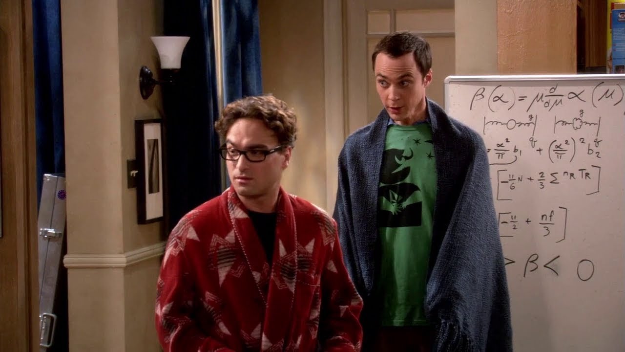 The Big Bang Theory-Leslie Winkle fixes Sheldon's equation - YouTube