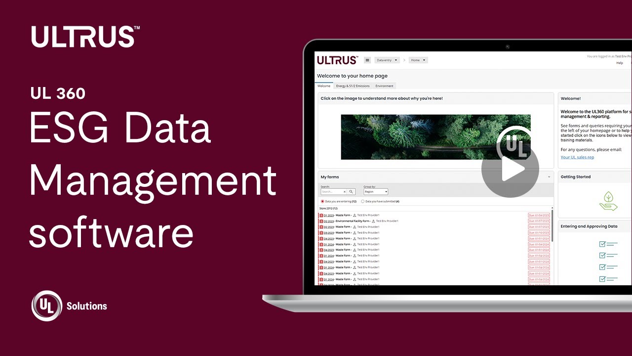 UL 360 Software for ESG Data Management - YouTube