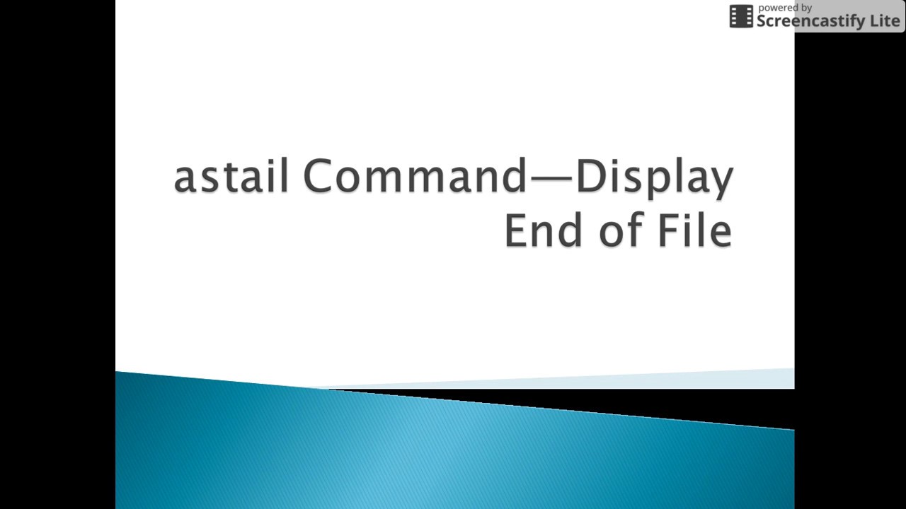 Autosys Tutorial: astail Command—Display End of File - YouTube