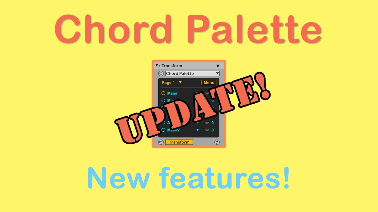 Chord Palette UPDATE - (Arp, chord progressions and more!) - YouTube