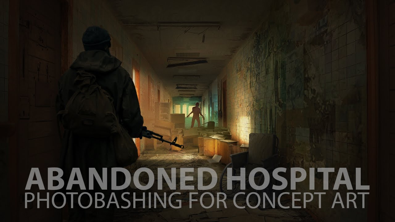 ABANDONED HOSPITAL - Photobashing for Concept Art Timelapse - YouTube