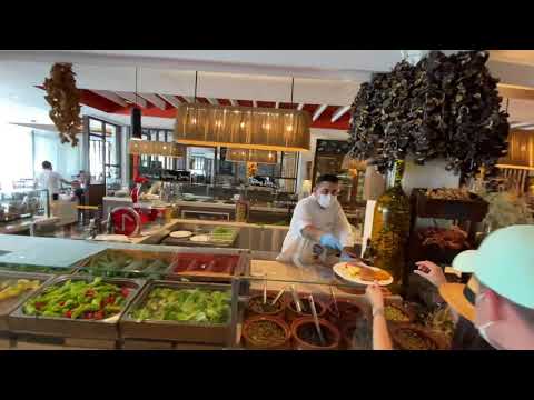 #Turkey #Fethiye Hillside Beach Club Fethiye | main restaurant | breakfast food display.