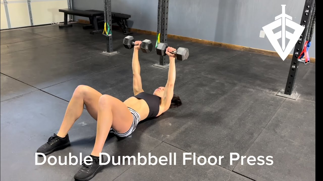 Double Dumbbell Floor Press - YouTube