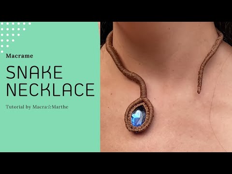 Macrame Snake Necklace Tutorial - YouTube