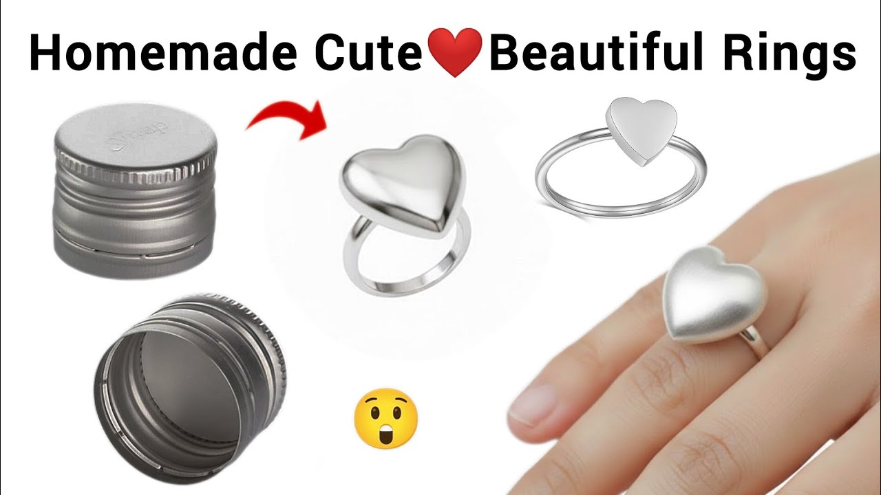 How to make beautiful rings 😍🥰/diy homemade love ring/couple love rings ...