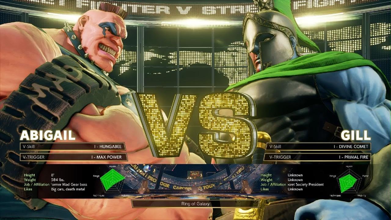 STREET FIGHTER V - Abigail Vs Gill (Level 4 Difficulty) - YouTube