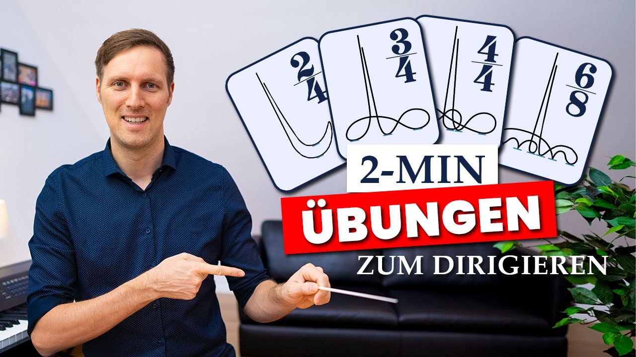 Dirigieren lernen (Taktart 4/4, 3/4, 2/4 und 6/8) - YouTube