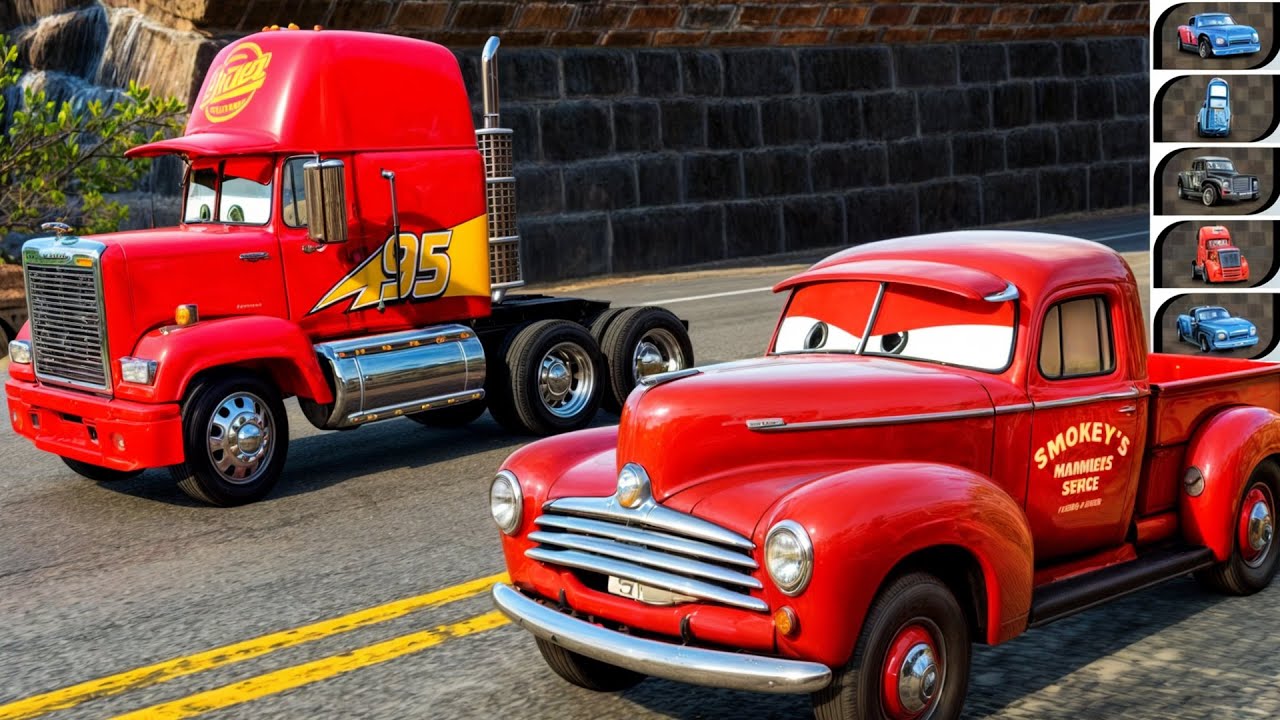 Cars 3: Driven to Win - Mack Truck vs Smokey Walkthrough - YouTube