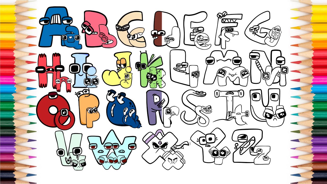 Alphabet lore but they Coloring page / Raven & Kreyn - So Happy [NCS ...