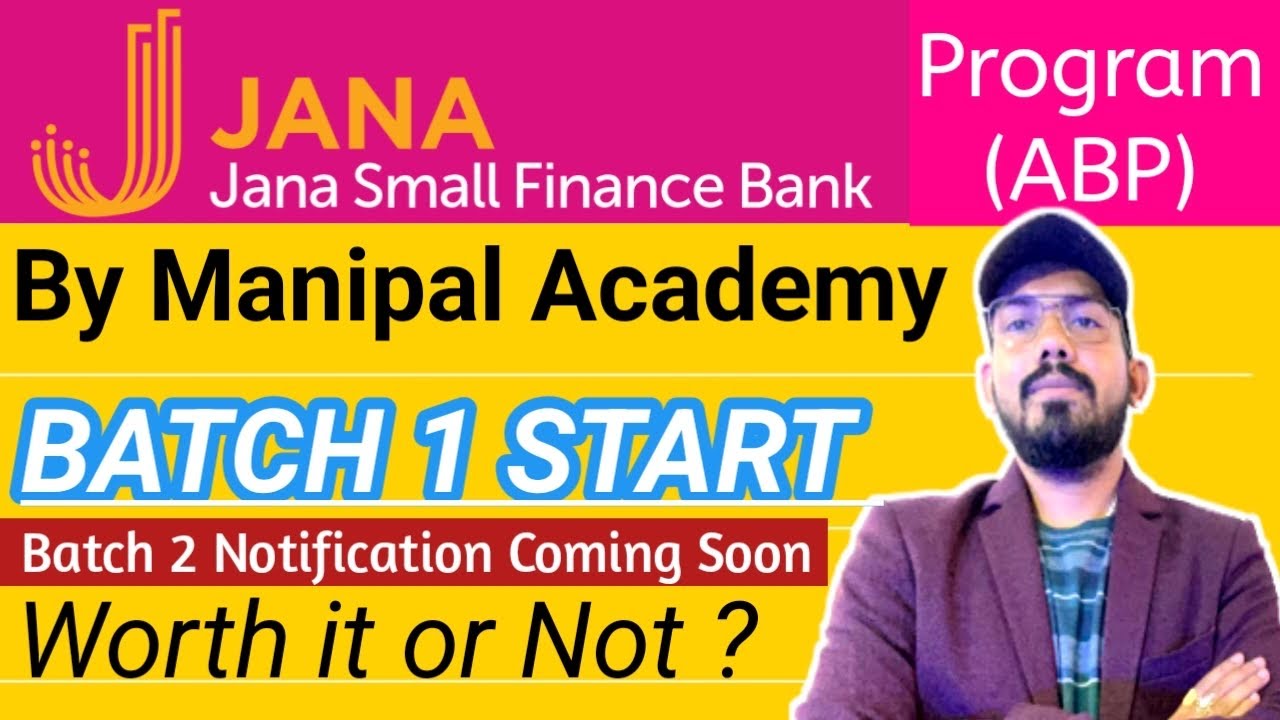 Jana small finance bank program ABP manipal academy batch 1 started ...