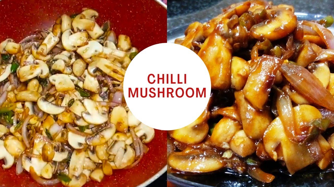 Mushroom Chilli Recipe | Restaurant Style Chilli Mushroom | Chilli ...