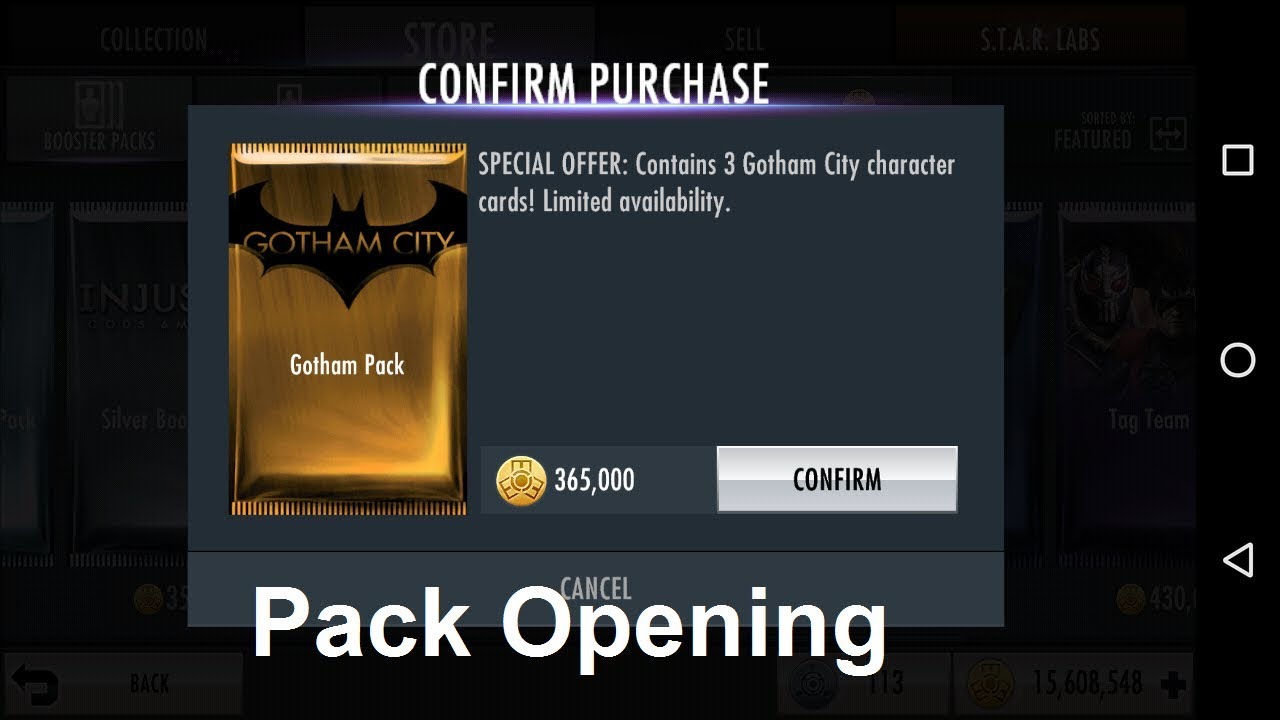 Opening Gotham Packs x 54, Injustice GAU 2.17 - YouTube