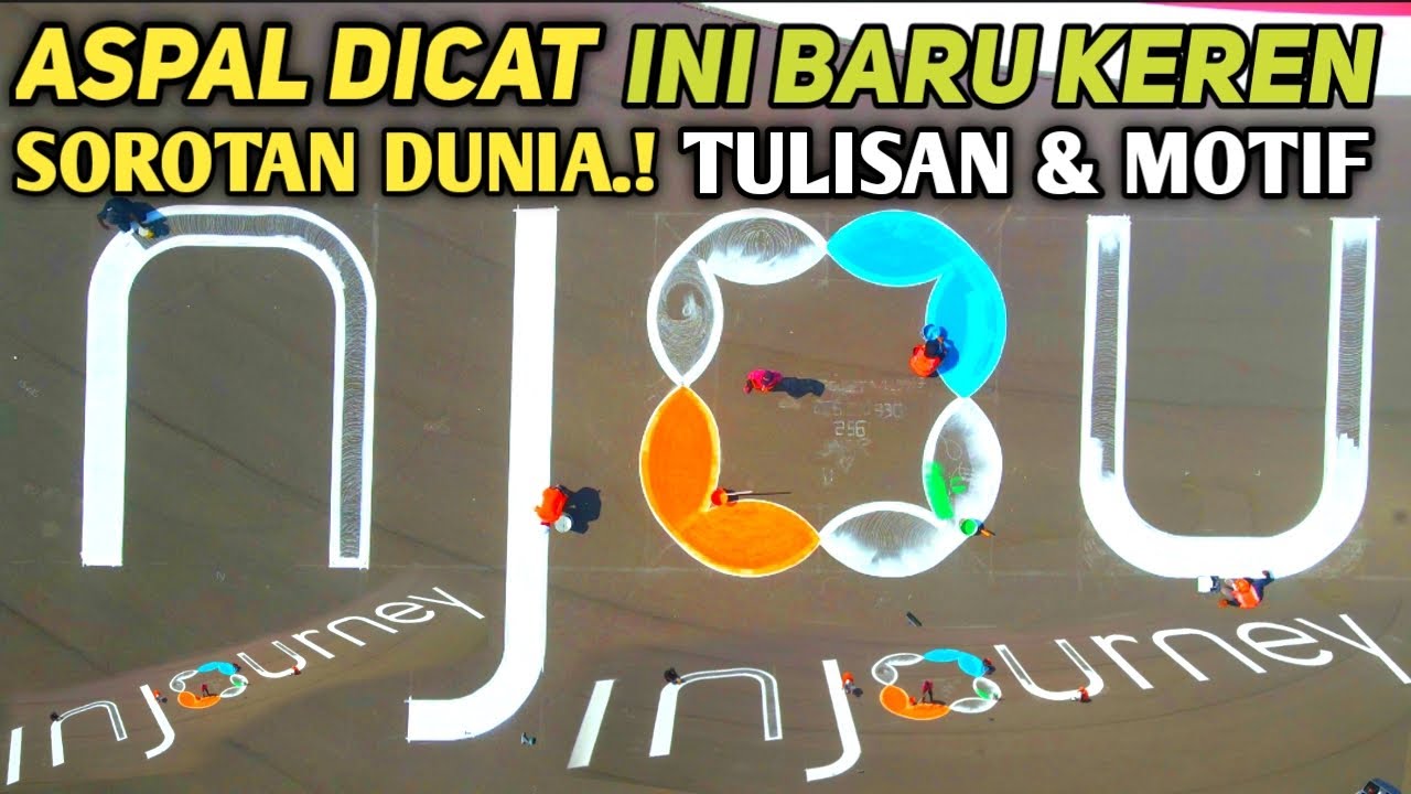GILA.! INI BARU KEREN ASPAL DICAT MENARIK TULISAN & MOTIF SIRKUIT ...